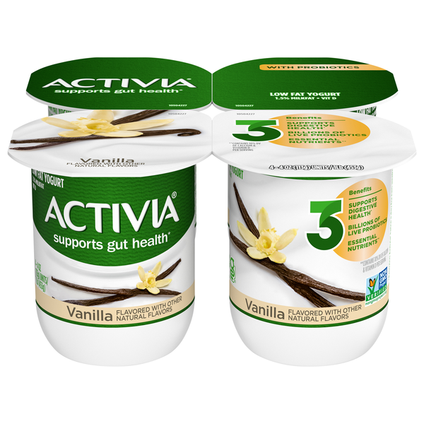 Save on Activia Low Fat Vanilla Probiotic Yogurt Cups - 4 ct Order ...