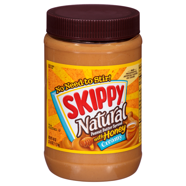 Save on Skippy Natural Creamy Peanut Butter Spread with Honey Order ...