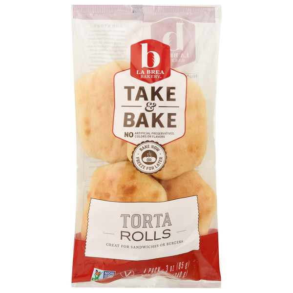 Save on La Brea Bakery Take & Bake Torta Rolls - 4 ct Order Online ...