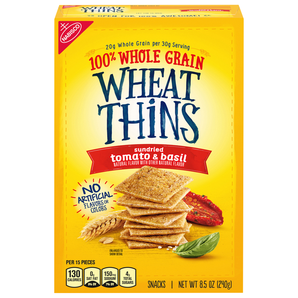 Save on Nabisco Wheat Thins Sun-Dried Tomato & Basil Whole Grain ...