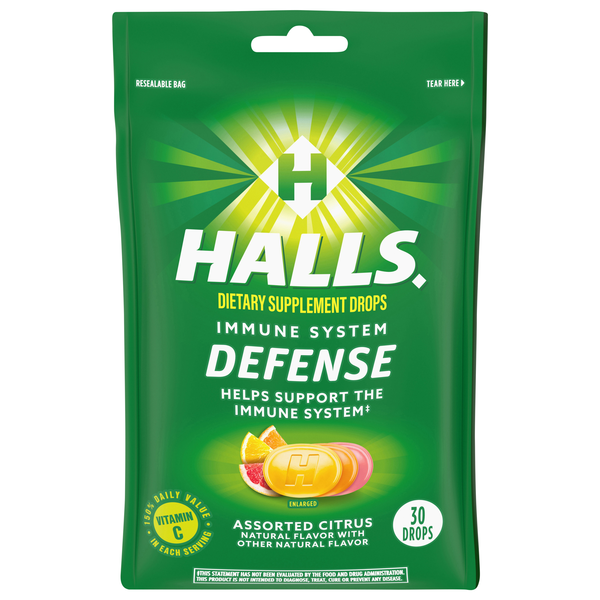 Save on Halls Defense Immune System Drops Assorted Citrus Order Online ...