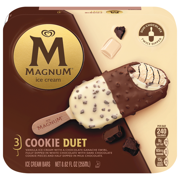 Save on Magnum Cookie Duet Ice Cream Bars - 3 ct Order Online Delivery ...