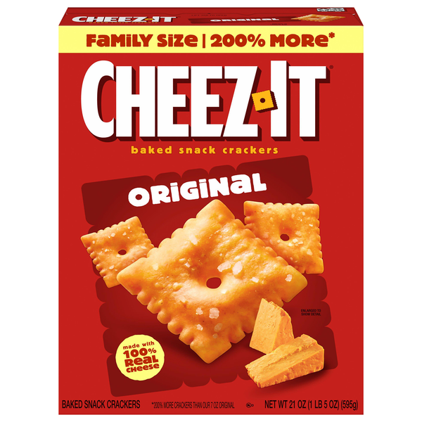 Save on Cheez-It Original Baked Cheese Crackers Family Size Order ...