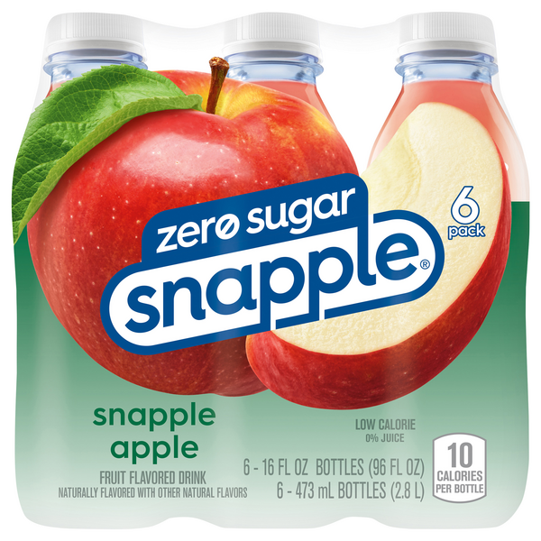 Save on Snapple Zero Sugar Snapple Apple Fruit Flavored Drink - 6 pk ...