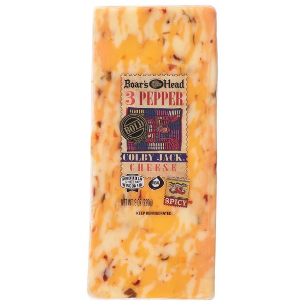 Save on Boar's Head Bold 3 Pepper Colby Jack Cheese Block Order Online ...