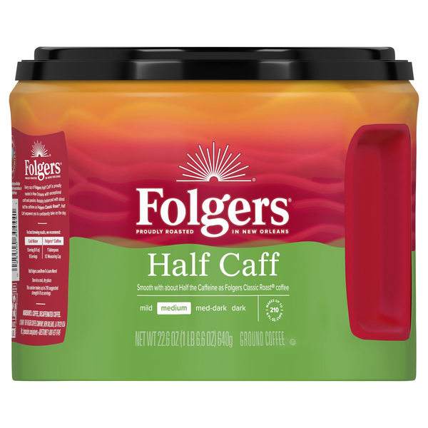 Save on Folgers Half Caff Medium Roast Ground Coffee Order Online ...