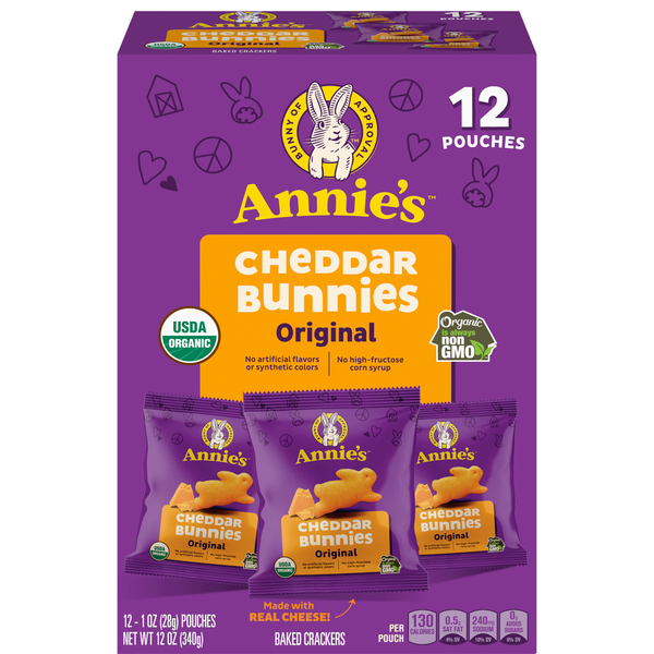 Save on Annie's Organic Cheddar Bunnies Baked Crackers Packs - 12 ct ...