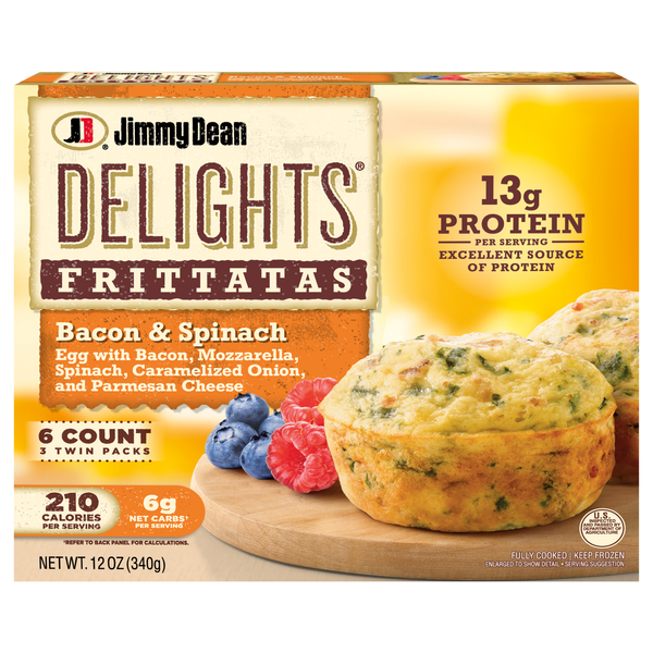 Save on Jimmy Dean Delights Bacon & Spinach Frittatas - 6 ct Order ...