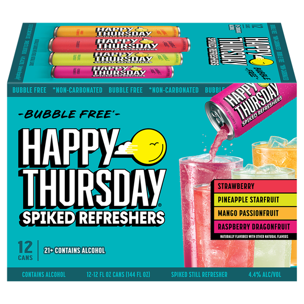 Save on Happy Thursday Bubble Free Spiked Refreshers Variety - 12 pk ...
