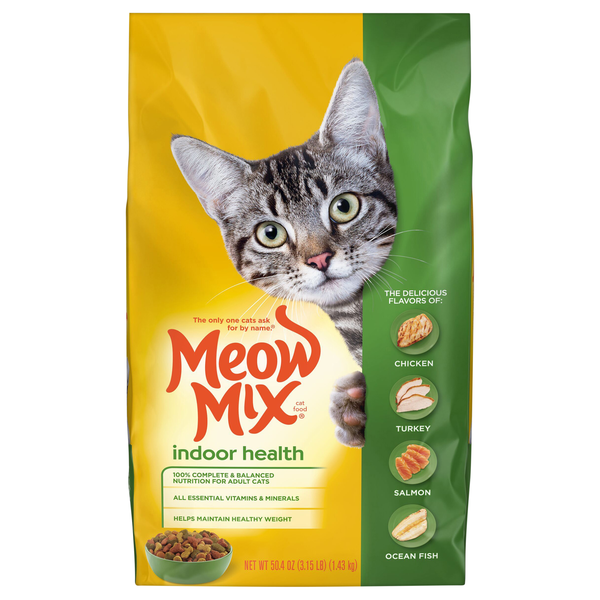 Save on Meow Mix Indoor Health Chicken Turkey Salmon & Fish Adult Dry ...