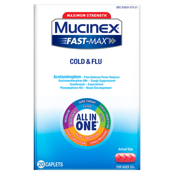Save on Mucinex Fast-Max Severe Cold Maximum Strength Caplets Order ...
