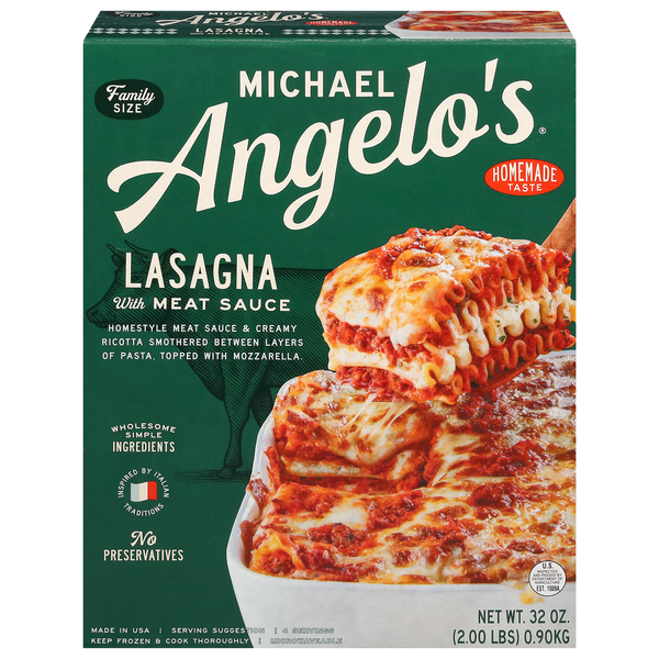 Save on Michael Angelo's Lasagna with Meat Sauce Family Size Frozen ...