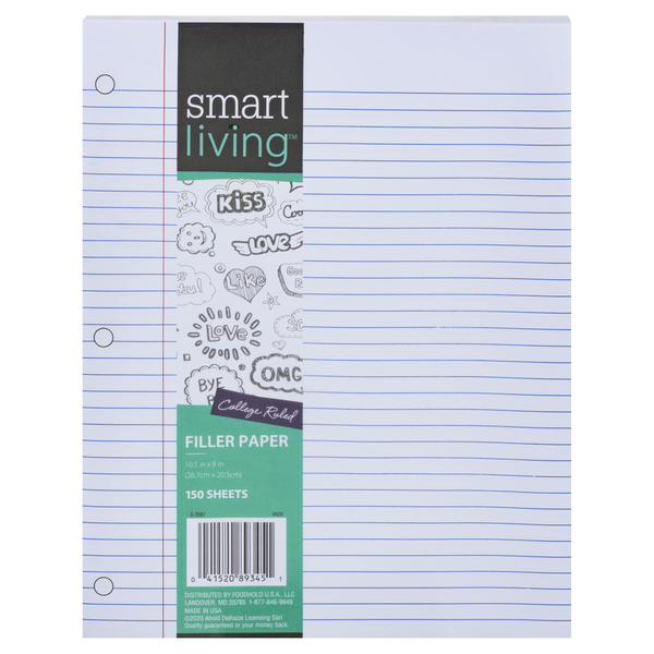 Save On Smart Living Filler Paper College Ruled 10 5 X 8 Inch Order