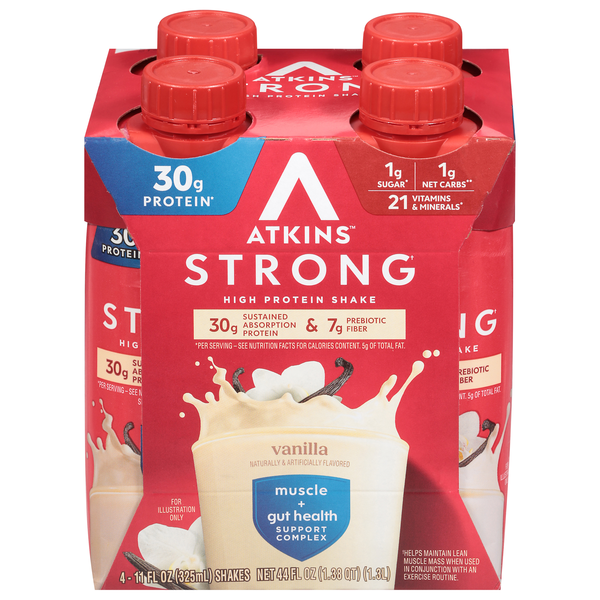 Save on Atkins Strong Vanilla Protein Shake - 4 pk Order Online ...