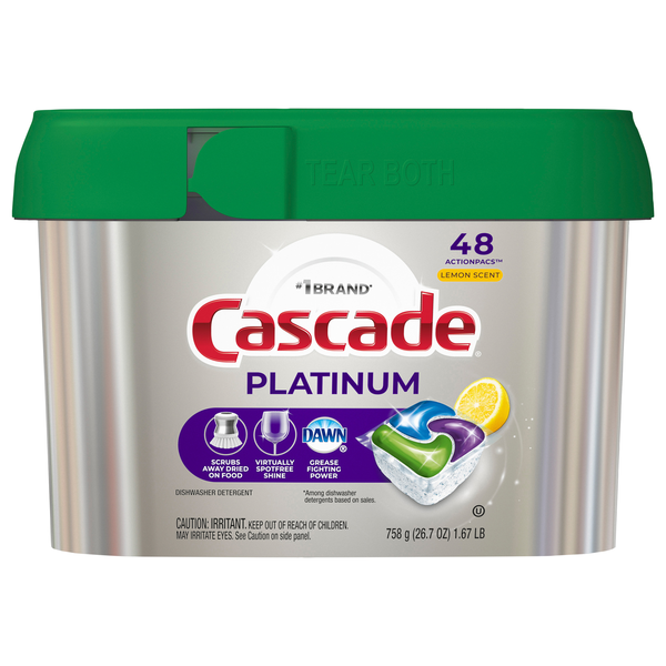 Save on Cascade Platinum Fresh Scent Dishwasher Detergent ActionPacs ...