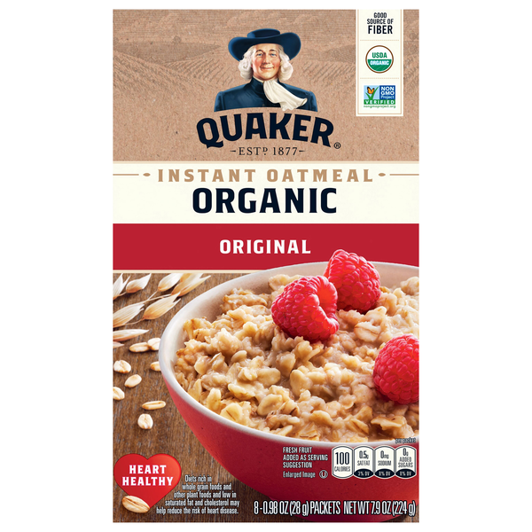 Save on Quaker Organic Original Instant Oatmeal - 8 ct Order Online ...