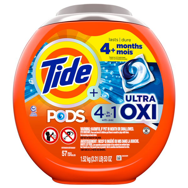 Save on Tide Pods 4-in-1 Ultra Oxi Laundry Detergent Soap Packs Order ...