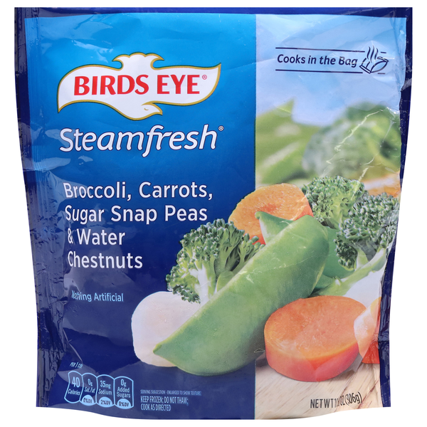 Save on Birds Eye Steamfresh Broccoli Carrots Sugar Snap Peas & Water ...