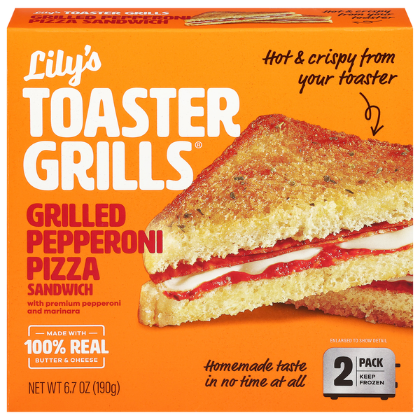 Save on Lily's Toaster Grills Grilled Pepperoni & Cheese Sandwich - 2 ...