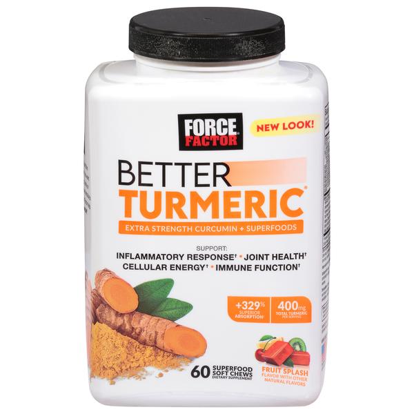 Save on Force Factor Better Turmeric Extra Strength Curcumin Chews ...