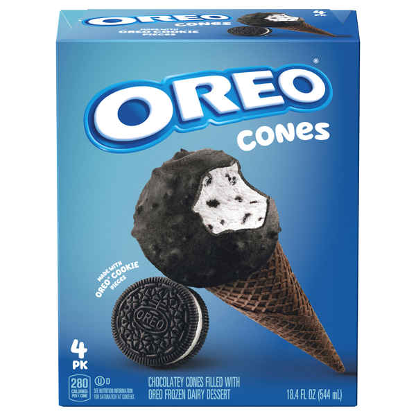 Save on OREO Chocolatey Frozen Dairy Dessert Cones - 4 ct Order Online ...