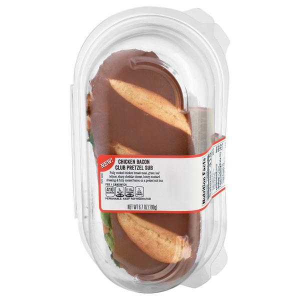 Save on Our Brand Deli Chicken Bacon Club Pretzel Sub Order Online ...