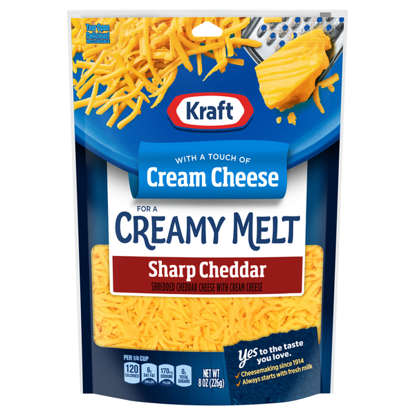 Save on Kraft Creamy Melt Shredded Sharp Cheddar Cheese Order Online ...