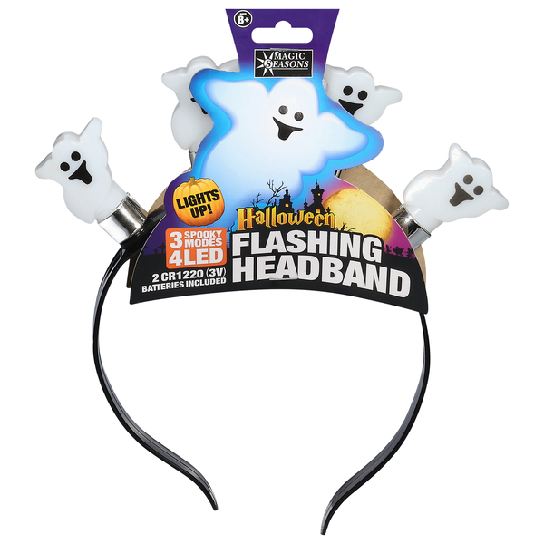 Save on Magic Seasons Halloween Flashing LED Headband Ghosts Order Online Delivery | Giant