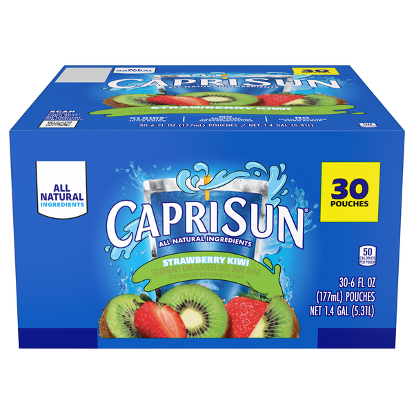 Save on Capri Sun All Natural Strawberry Kiwi Juice Drink Pouches - 30 ...