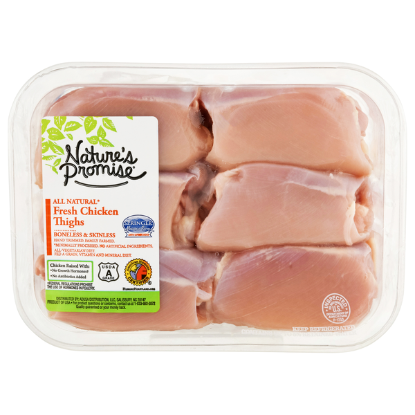 Save on Nature's Promise Natural Boneless Skinless Chicken Thighs Fresh ...