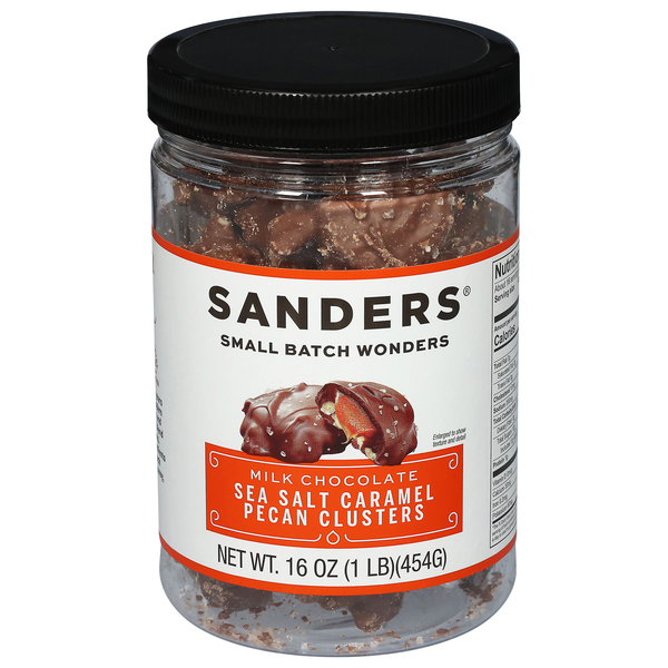Save on Sanders Sea Salt Caramel Milk Chocolate Pecan Clusters Order ...