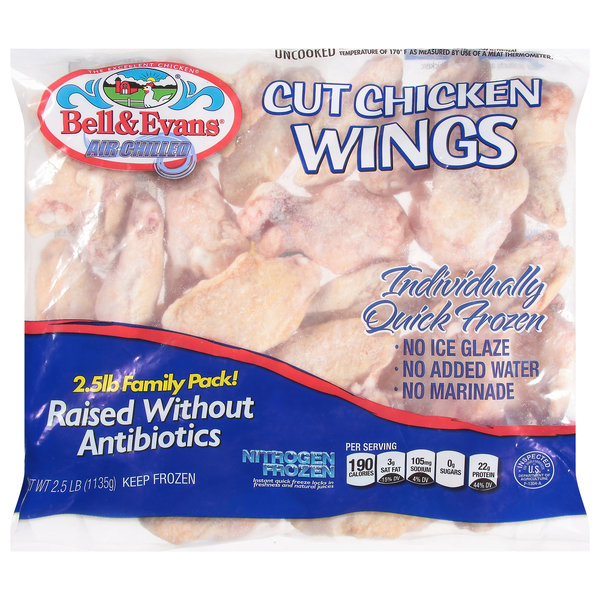 Save on Bell & Evans Cut Chicken Wings Uncooked Family Pack Frozen ...
