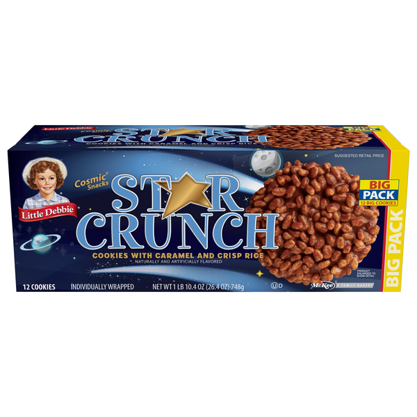 Save on Little Debbie Star Crunch Cookies with Caramel & Rice Big Pack ...