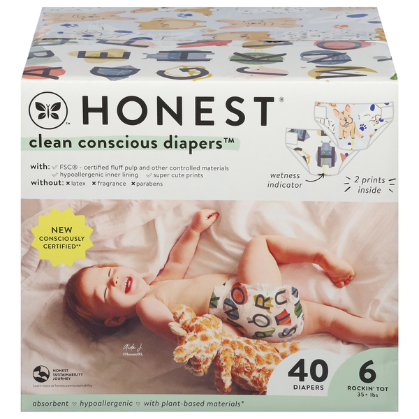 Save on Honest Rockin' Tot Size 6 Baby Diapers 35+ lb Order Online ...