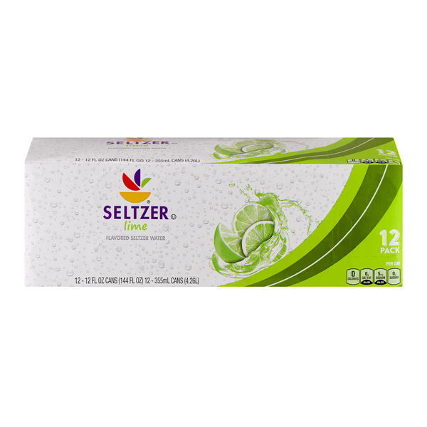 Save on Our Brand Lime Seltzer Water - 12 pk Order Online Delivery | GIANT