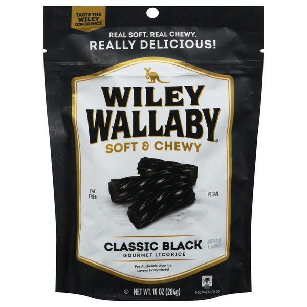 Save on Wiley Wallaby Classic Black Soft & Chewy Gourmet Licorice Candy ...