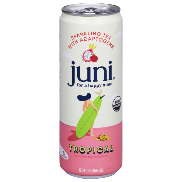 Save on Juni Tropical Sparkling Tea with Adaptogens Order Online ...