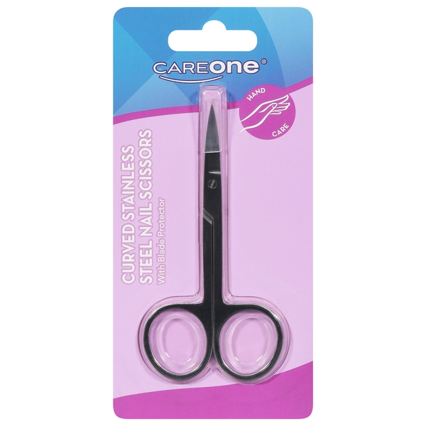 Save on CareOne Curved Stainless Steel Nail Scissors with Blade ...