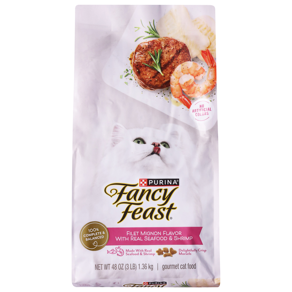 Save on Fancy Feast Filet Mignon with Seafood & Shrimp Gourmet Adult ...