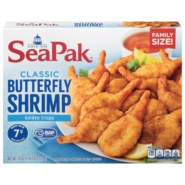 Save on SeaPak Butterfly Shrimp Family Size Frozen Order Online ...