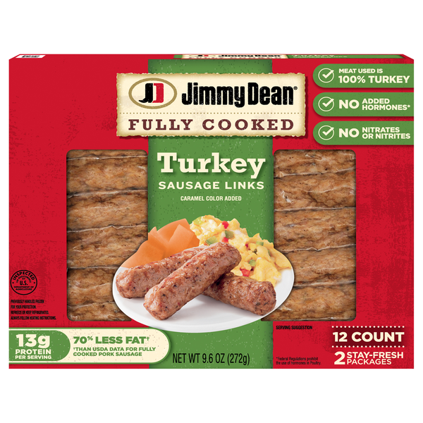 Save on Jimmy Dean Fully Cooked Turkey Breakfast Sausage Links - 12 ct ...