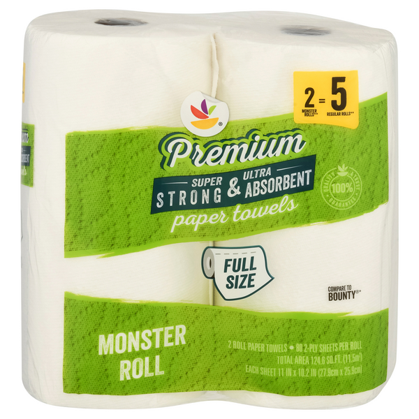 Save on Our Brand Premium Full Size White Monster Roll 2-Ply Paper ...