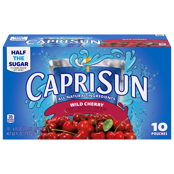 Save on Capri Sun All Natural Wild Cherry Juice Drink Pouches - 10 pk ...