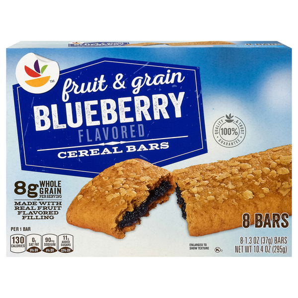 Save on Our Brand Fruit & Grain Blueberry Cereal Bars - 8 ct Order ...