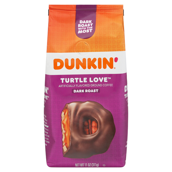 Save on Dunkin' Turtle Love Flavored Dark Roast Ground Coffee Order Online Delivery | GIANT