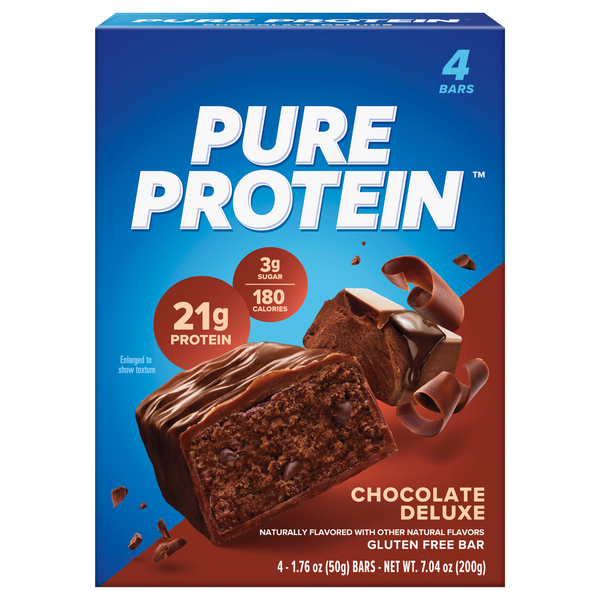 Save on Pure Protein Gluten Free Chocolate Deluxe 21g Protein Bar - 4 ...