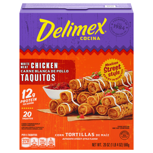Save on Delimex White Meat Chicken Taquitos - 20 ct Frozen Order Online ...