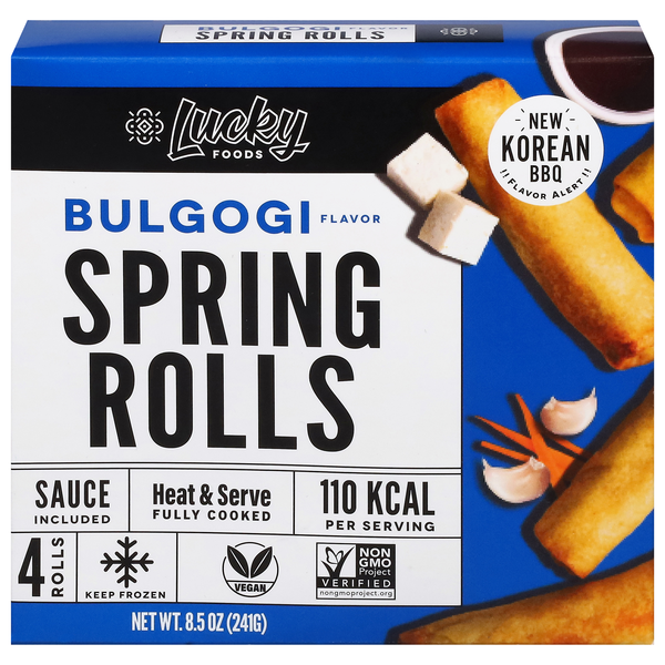 Save on Lucky Foods Bulgogi Spring Rolls - 4 ct Frozen Order Online ...