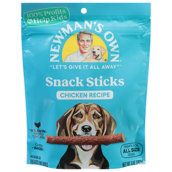 Save on Newman's Own Snack Sticks Chicken Recipe Dog Treats Order ...