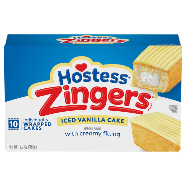Save on Hostess Zingers Iced Vanilla Snack Cakes - 10 ct Order Online ...